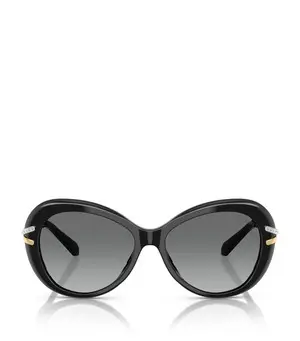 SWAROVSKI Acetate Sk6026 Sunglasses - Black