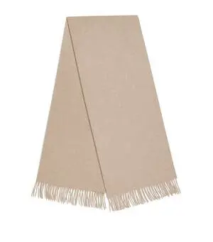 Max Mara Cashmere Fringed Scarf - Beige