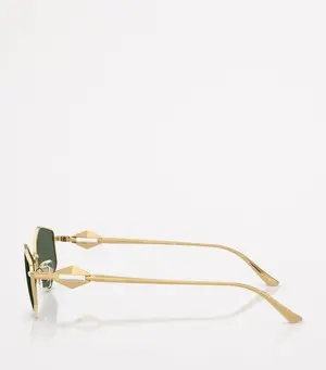 JIMMY CHOO Wire Hexagonal Zoey Sunglasses