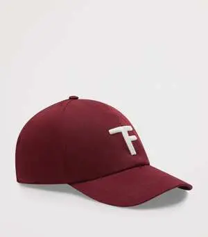 TOM FORD Twill Baseball Cap - Burgundy