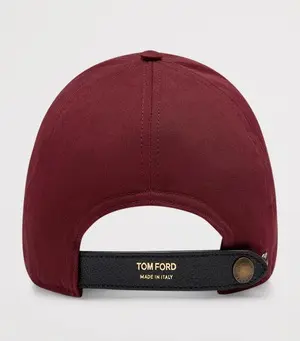 TOM FORD Twill Baseball Cap - Burgundy