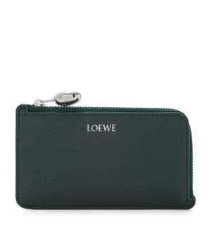 Loewe Leather Pebble Card Holder - Green
