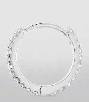 MARIA TASH Diamond Eternity Single Hoop Earring - White