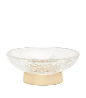 ZODIAC Cracked Crystal Soap Dish - Gold
