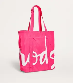 Harrods Logo Pocket Shopper Bag - Pink