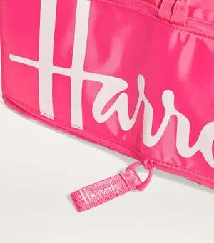 Harrods Logo Pocket Shopper Bag - Pink