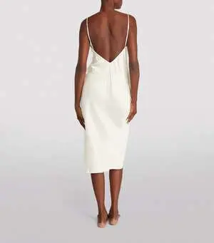 Olivia Von Halle Silk Issa Slip Dress - Ivory