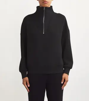 Varley Doublesoft Hawley Half-zip Sweatshirt - Black