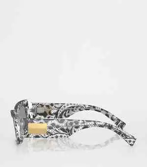 Dolce & Gabbana Acetate Rectangular Sunglasses - Black
