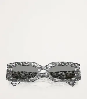 Dolce & Gabbana Acetate Rectangular Sunglasses - Black