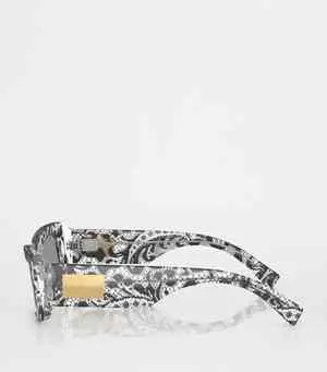 Dolce & Gabbana Acetate Rectangular Sunglasses - Black