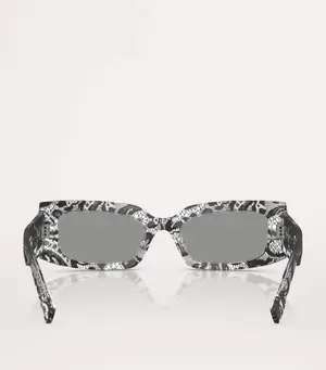 Dolce & Gabbana Acetate Rectangular Sunglasses - Black