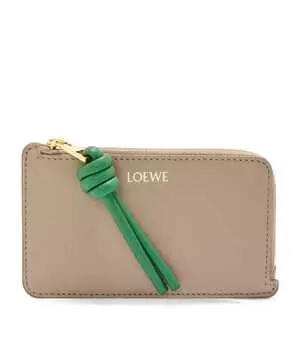 Loewe Leather Knot Card Holder - Beige