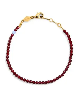 Anni Lu Gold-plated Beaded Bracelet - Red