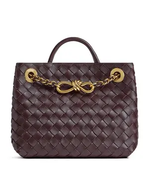 Bottega Veneta Small Intrecciato Leather Andiamo Top-handle Bag - Brown