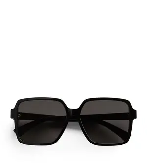 Bottega Veneta Rectangular Sunglasses - Black