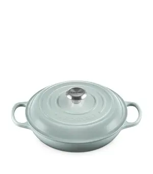 LE CREUSET Cast Iron Shallow Casserole Dish - Blue