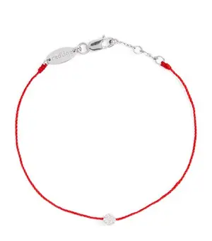 REDLINE White Gold And Diamond Illusion Bracelet - Red