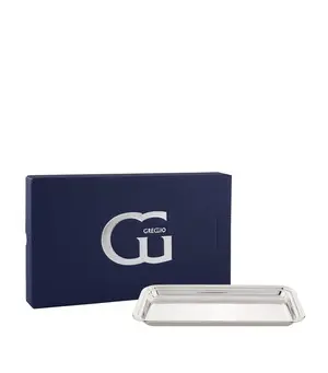 GREGGIO Plated Georgian Rectangular Tray - Silver