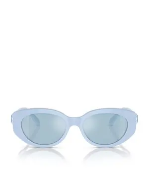 SWAROVSKI Sk6002 Oval Sunglasses - Blue