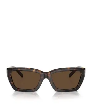Tiffany & Co. Acetate Rectangular Sunglasses - Brown