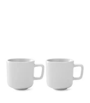 LSA INTERNATIONAL Set Of 2 Porcelain Collective Espresso Cups - White