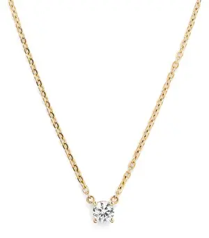 Harrods Diamond Pendant Necklace - Gold