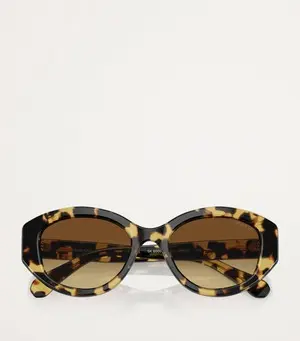 SWAROVSKI Oval Sk6005 Sunglasses - Brown