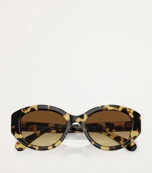 SWAROVSKI Oval Sk6005 Sunglasses - Brown