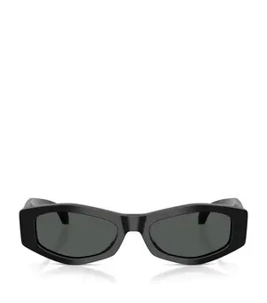 Versace Irregular Sunglasses - Black
