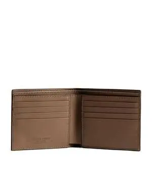 Giorgio Armani Leather Wave-embossed Bifold Wallet