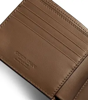 Giorgio Armani Leather Wave-embossed Bifold Wallet
