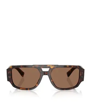 Dolce & Gabbana Acetate Pilot Sunglasses - Brown