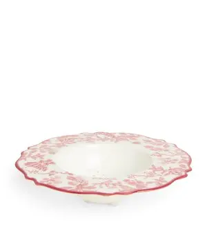 Harrods Bone China Toile Tea Strainer - Pink