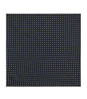 Dunhill Mulberry Silk Polka Dot Pocket Square - Navy
