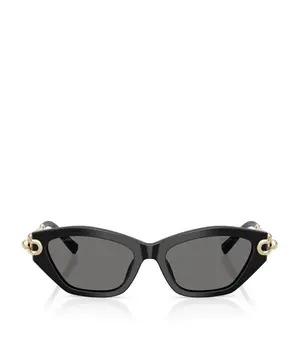 Tiffany & Co. Acetate Cat Eye Sunglasses - Black