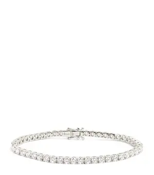 Harrods Gold And Diamond Tennis Bracelet - White