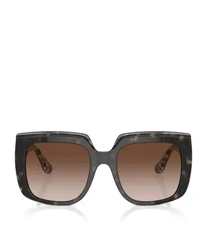 Dolce & Gabbana Acetate Square Sunglasses - Brown