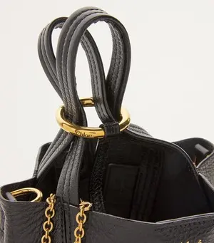 Chloé Calfskin Spin Tote Bag - Black