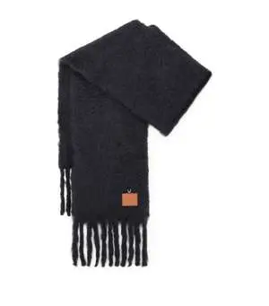 Loewe X Louis Wain Mohair-wool-blend Scarf - Black