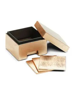 POSH TRADING COMPANY Silver Leaf Coastbox - Gold