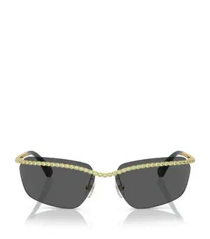 SWAROVSKI Embellished Sunglasses - Gold
