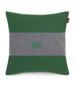Etro Wool-blend Embroidered Pegaso Cushion - Green