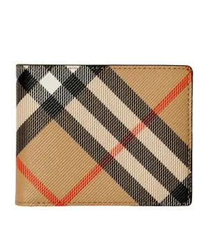 Burberry Slim Check Bifold Wallet - Beige