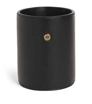Harrods Leather Pen Pot - Black
