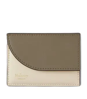 Mulberry Leather Compact Card Holder - Green