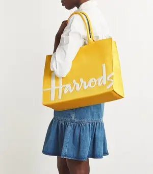 Harrods Cotton Logo Tote Bag
