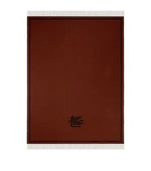 Etro Wool Fringed Boyd Throw - Brown
