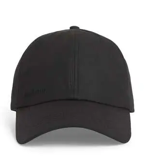 Barbour Waxed Cotton Baseball Cap - Black