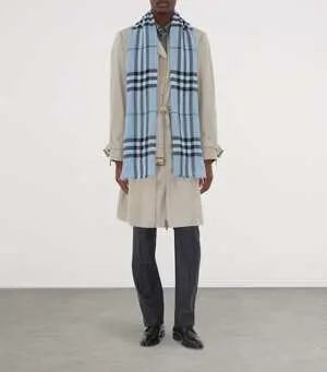 Burberry Wool Wide Check Scarf